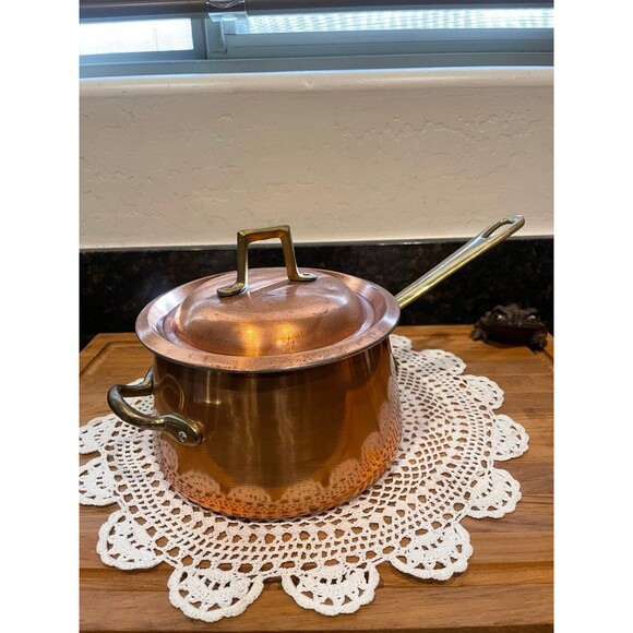 Kitchen | Vintage 1 Quart Solid Copper Pot With Lid | Poshmark